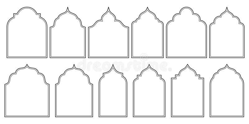 Versatile Islamic Style Outline Borders and Frame Design Templates ...