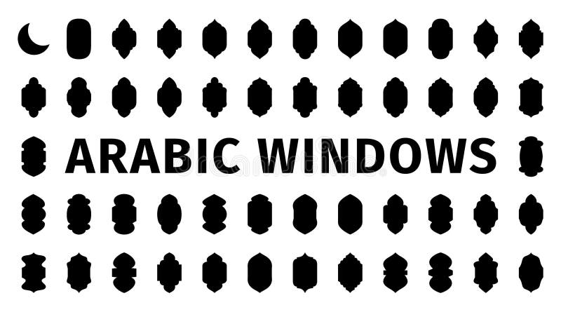Set of Islamic Windows. Ornamental Arabic Windows. Arabic Arches ...
