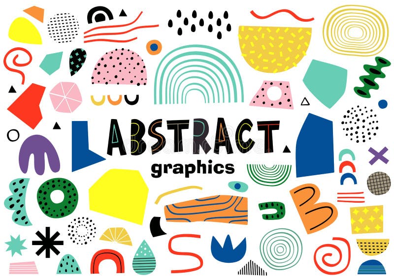 Set of Isolated Abstract Elements Stock Vector - Illustration of decor ...