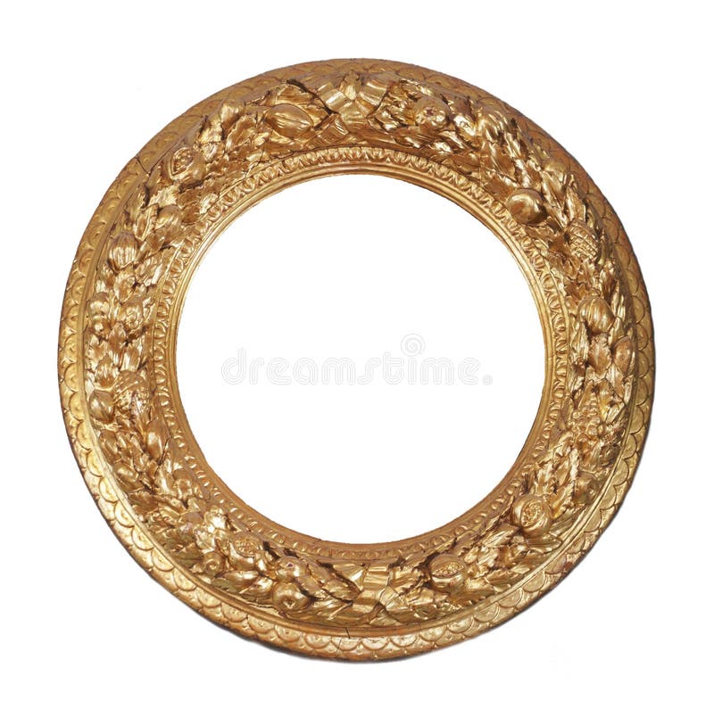 Set of Isolated Art Empty Frames in Golden Stock Photo - Image of retro ...