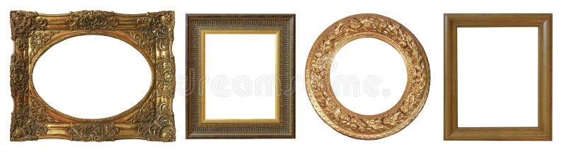 Set of Isolated Art Empty Frames Stock Photo - Image of antique ...