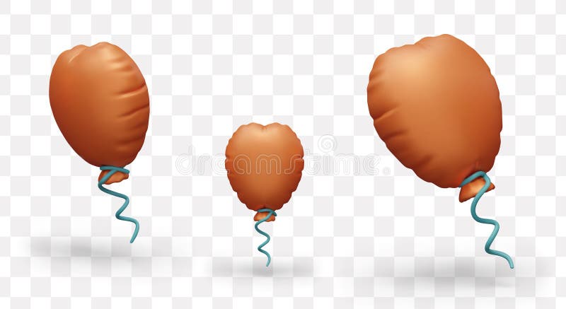 Set of Isolated Balloons of Different Sizes. Festive Decorative ...