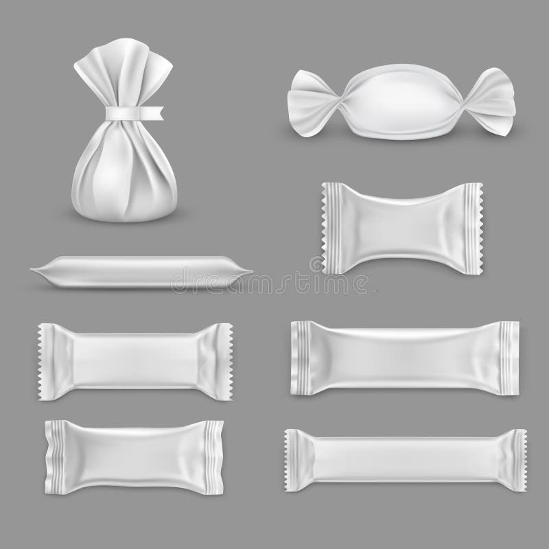 Set of Isolated Blank Wrap for Candy, Chocolate Stock Vector ...