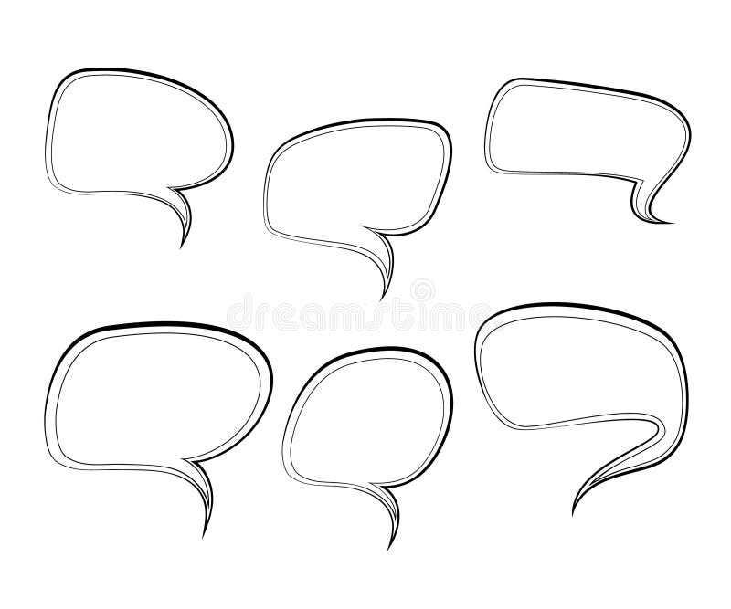 Set of Isolated Bubbles Dialogues. Thought Bubble. Dialog Bubble Stock ...