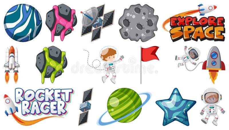 Set of Isolated Fantasy Space Game Objects and Elements Stock Vector ... Set of Isolated Fantasy Space Game Objects and Elements Stock Vector ...