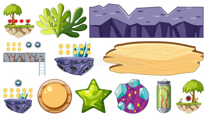 Set of Isolated Fantasy Space Objects Stock Vector - Illustration of ... Set of Isolated Fantasy Space Objects Stock Vector - Illustration of ...