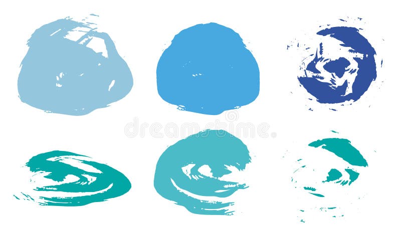 Set of Abstract Grunge Design Elements Colored Illustration Stock ...