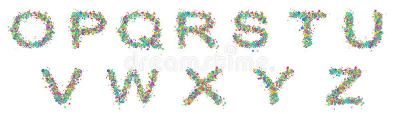 Set of Isolated Multicolored Fun Letters Stock Image - Image of ...