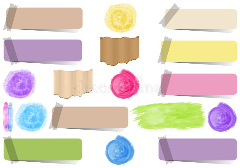 Set of Isolated Objects Theme - Banners Stock Vector - Illustration of ...