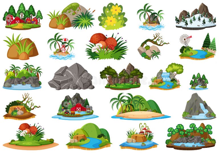 Landforms Icon Set Stock Illustrations – 46 Landforms Icon Set Stock ...