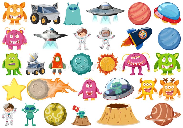 Cartoon Space Theme Stock Illustrations – 20,249 Cartoon Space Theme ...