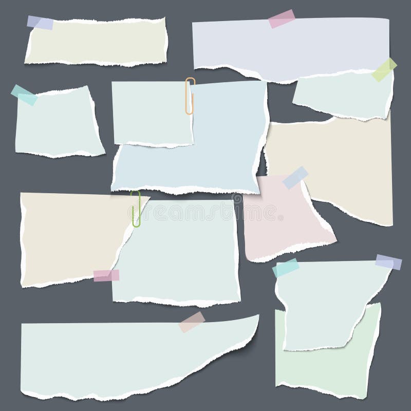 Set of Isolated Realistic Empty Vector Paper Poster Mockup, Note Stock ...