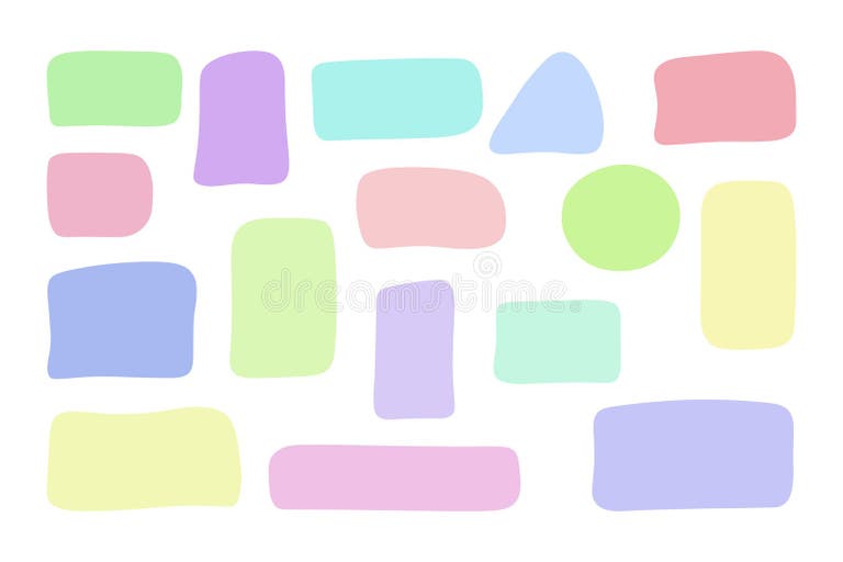A Set of Isolated Simple Multicolored Flat Free Shapes, Backgrounds ...