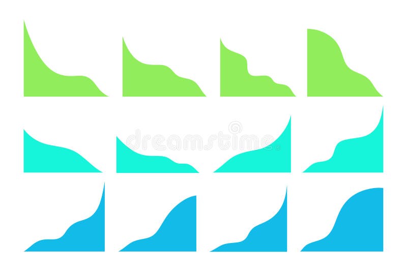 A Set of Isolated Wavy Abstract Shape Elements for Border Corner ...