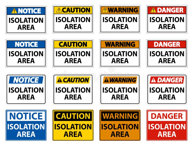 Isolation Area Sign On White Background,Vector Illustration EPS.10 ...