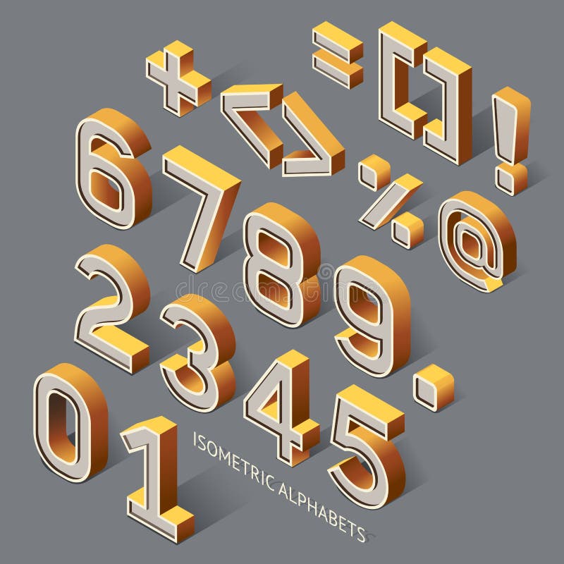 Set of Isometric Alphabets. Stock Vector - Illustration of letters ...