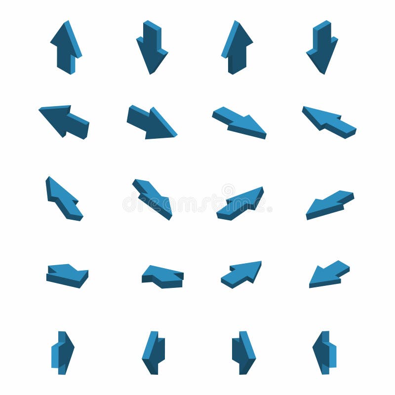 Isometric Arrows Stock Illustrations – 947 Isometric Arrows Stock ...