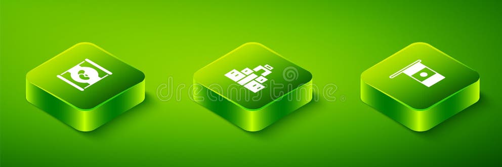 Set Isometric Chichen Itza in Mayan, Mexico Flag and Beans Can Icon ...
