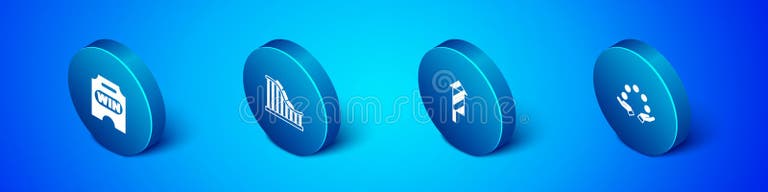 Set Isometric Circus Ticket, Firework Rocket, Juggling Ball and Roller ...