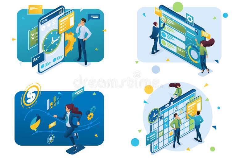 Time Management Interface Stock Illustrations – 14,684 Time Management ...