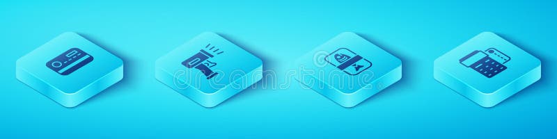 Set Isometric Credit Card, Scanner Scanning Bar Code, POS Terminal with ...
