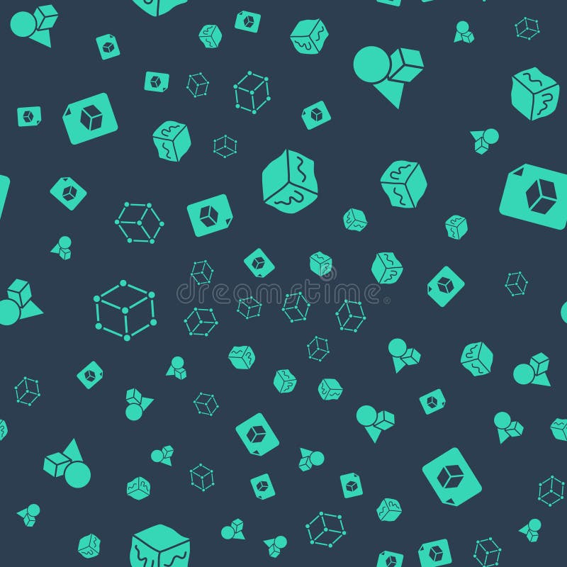 Set Isometric Cube, Basic Geometric Shapes, and File on Seamless ...