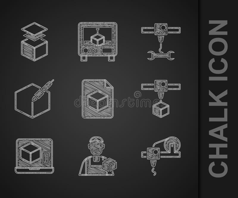 Set Isometric Cube File, Graphic Designer, 3D Printer, 3d Pen Tool ...