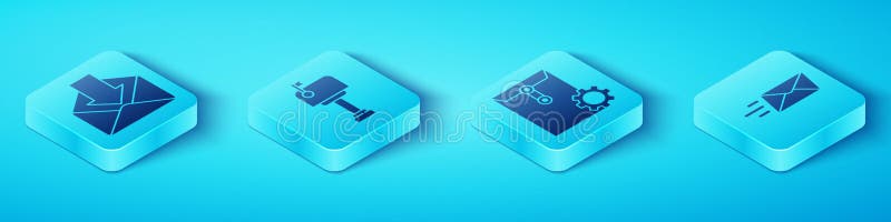 Set Isometric Envelope, Mail Box, Express Envelope and Envelope Setting ... Set Isometric Envelope, Mail Box, Express Envelope and Envelope Setting ...