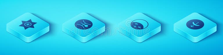 Set Isometric Falling Star, Symbol Uranus, Sagittarius Zodiac and ...