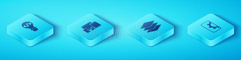 Set Isometric Front End Development, Monitor, Mobile, Tablet, Web and ...