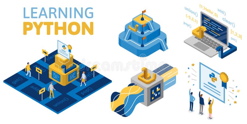 Set of Isometric Illustrations about Learning and Getting a Certificate ... Set of Isometric Illustrations about Learning and Getting a Certificate ...