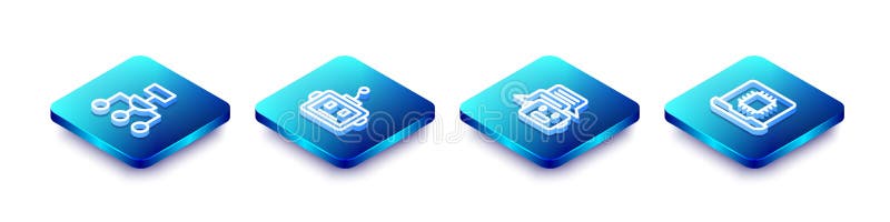 Set Algorithm Artificial Intelligence Robot Server Data And Ai On 7442