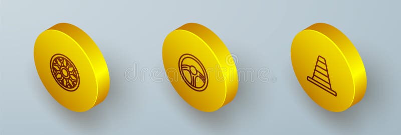 Set Isometric Line Alloy Wheel for Car, Racing Steering and Traffic ... Set Isometric Line Alloy Wheel for Car, Racing Steering and Traffic ...