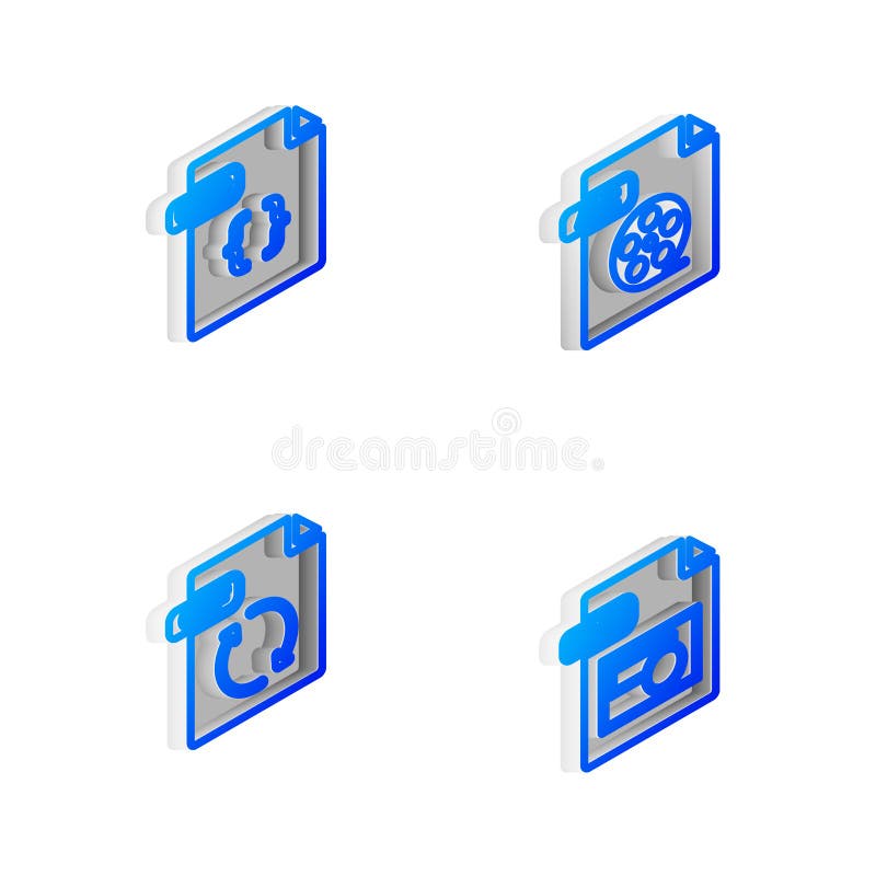 Set Isometric Line AVI File Document, CSS, GIF and BMP Icon. Vector ... Set Isometric Line AVI File Document, CSS, GIF and BMP Icon. Vector ...
