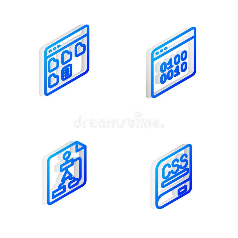 Set Isometric Line Binary Code, Browser Files, Flowchart and Books ... Set Isometric Line Binary Code, Browser Files, Flowchart and Books ...
