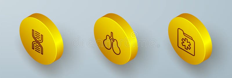 Set Isometric Line DNA Symbol, Lungs and Medical Health Record Folder ... Set Isometric Line DNA Symbol, Lungs and Medical Health Record Folder ...