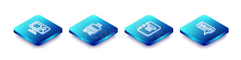 Set Isometric Line Notebook Stock Illustrations – 2,242 Set Isometric ...