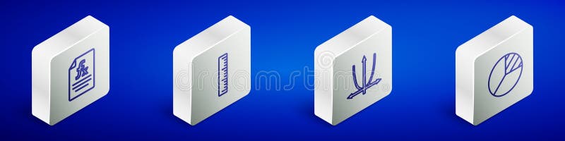 Set Isometric Line Function Mathematical Symbol, Ruler, Graph, Schedule ...