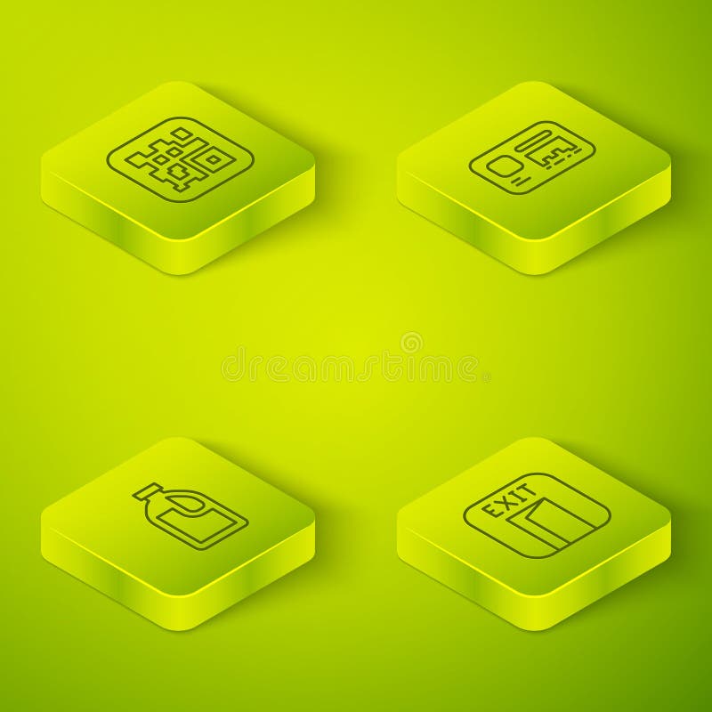 Set Isometric Line Identification Badge, Bottle for Cleaning Agent ... Set Isometric Line Identification Badge, Bottle for Cleaning Agent ...