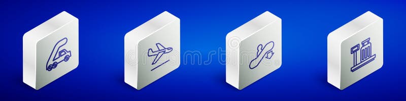 Set Isometric Line Passenger Ladder for Plane Boarding, Plane Landing ... Set Isometric Line Passenger Ladder for Plane Boarding, Plane Landing ...