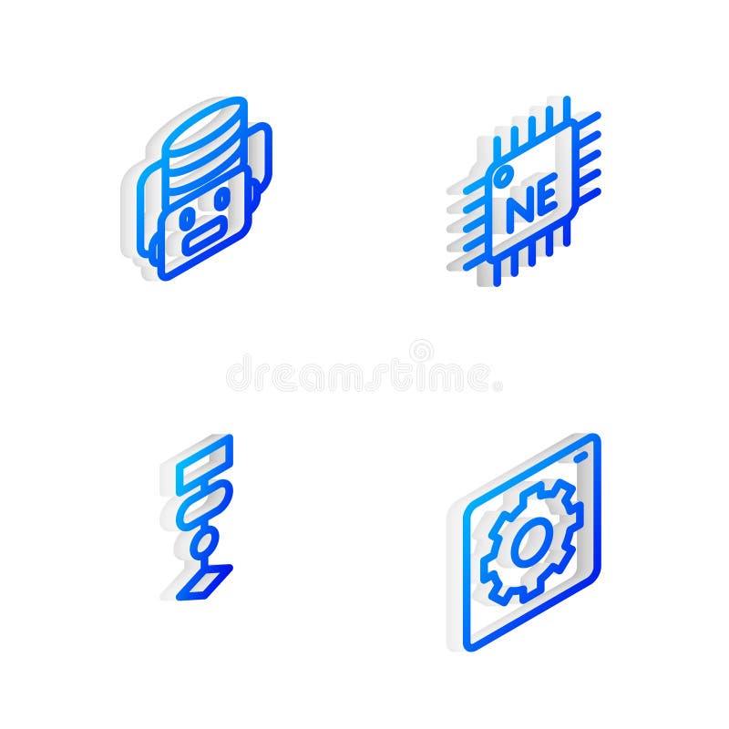 Vector Isometric Artificial Intelligence Line Stock Illustrations – 1,333 Vector Isometric ...