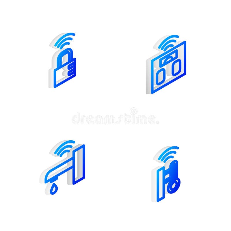 Set Isometric Line Smart Bathroom Scales, Safe Combination Lock, Water ...