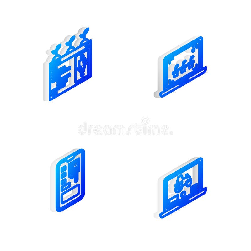 Set Isometric Line Smart Farming Technology, , Control System and ...
