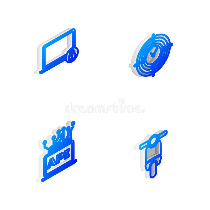 Set Isometric Line Time Management, Laptop and Lock, Computer Api ... Set Isometric Line Time Management, Laptop and Lock, Computer Api ...