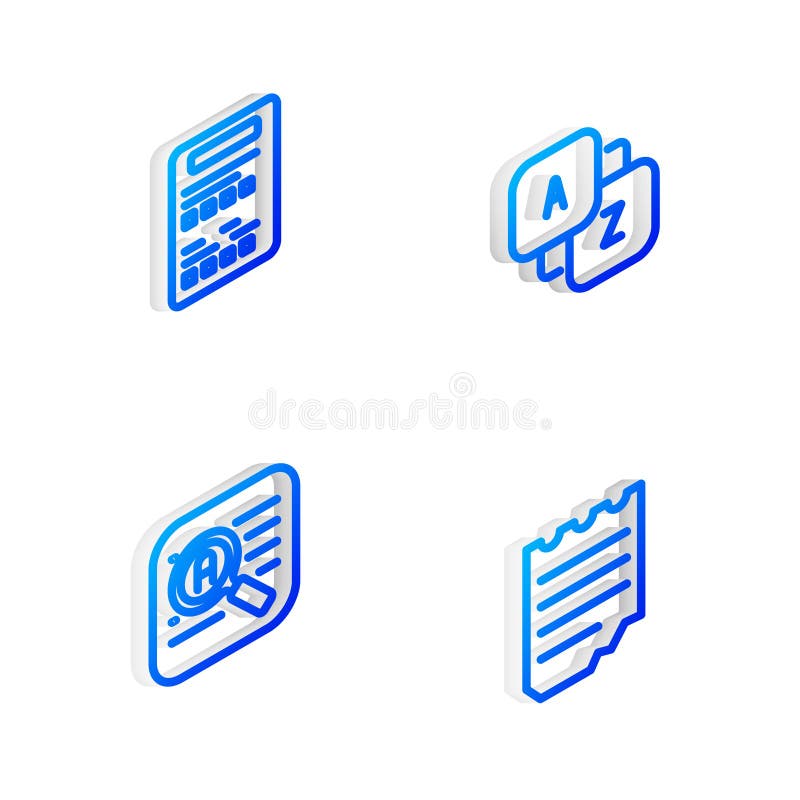 Set Isometric Line Vocabulary, Exam Sheet, Translator and Notebook Icon ... Set Isometric Line Vocabulary, Exam Sheet, Translator and Notebook Icon ...