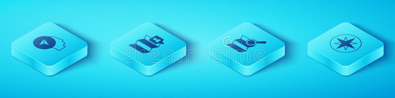 Set Isometric Map Marker with Human, Folded Map Location, Wind Rose and ... Set Isometric Map Marker with Human, Folded Map Location, Wind Rose and ...