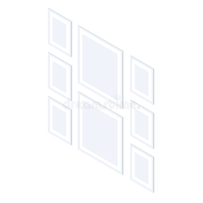 Set of Isometric Photo Frames. Stock Vector - Illustration of element ...