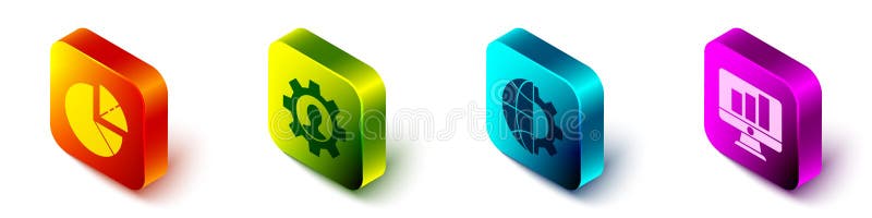 Earth and monitor stock illustration. Illustration of icon - 22110441