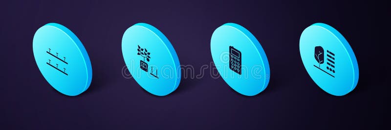 Set Isometric Plant Status, Remote Control, Smart Farming Technology ...