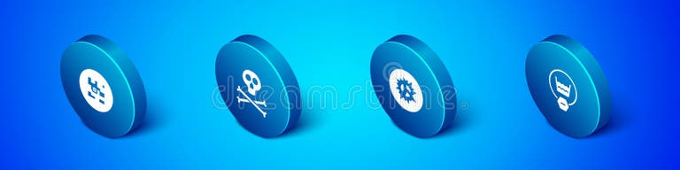 Set Isometric QR Code, Bomb Explosion, Delicate Wash and Bones and ...